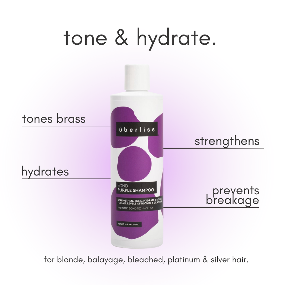Bond Purple Shampoo - Toner For Blonde Hair - 10 oz - with Green Tea ...